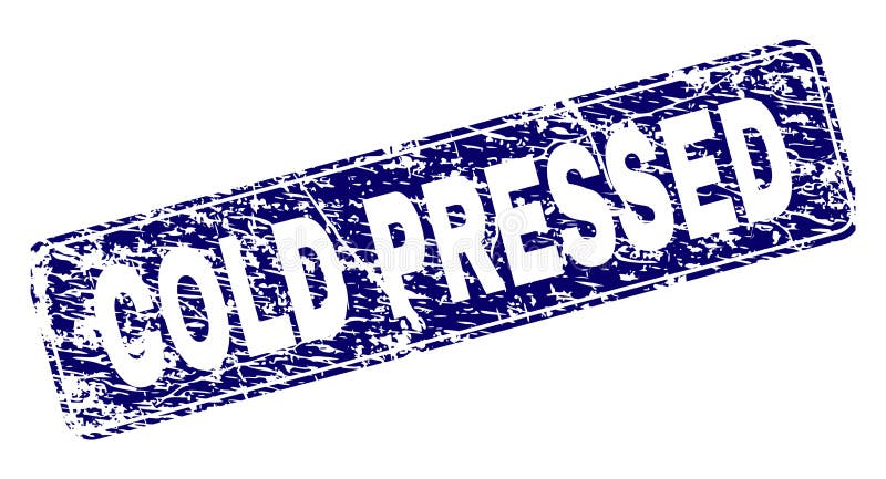 Scratched COLD PRESSED Framed Rounded Rectangle Stamp Stock Vector ...