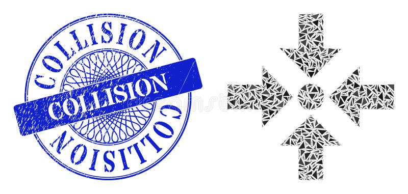 Scratched Collision Seal and Triangle Shrink Arrows Mosaic Stock Vector ... Scratched Collision Seal and Triangle Shrink Arrows Mosaic Stock Vector ...
