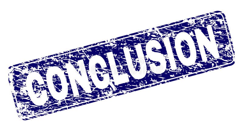 Scratched CONCLUSION Framed Rounded Rectangle Stamp Stock Vector ...