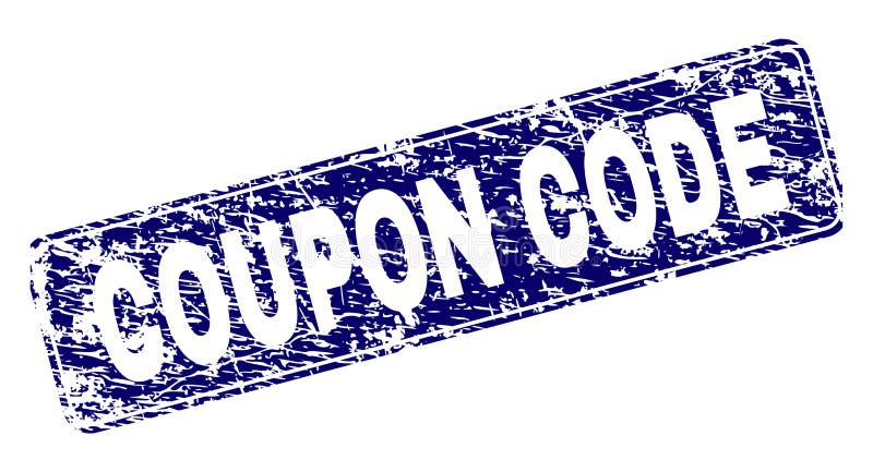 Scratched COUPON CODE Framed Rounded Rectangle Stamp Stock Vector ...