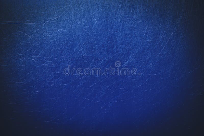 Scratched Deep Blue Metal Background As Copyspace with Vignetting Stock ...