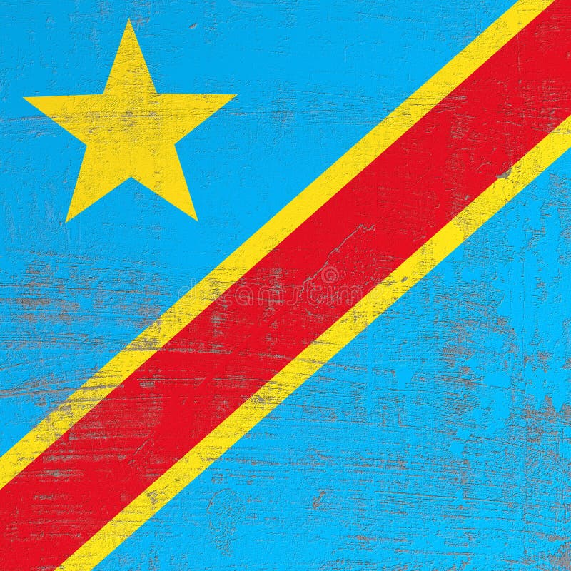 Scratched Democratic Republic of Congo Flag Stock Illustration ...