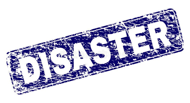 Scratched DISASTER Framed Rounded Rectangle Stamp Stock Vector ...