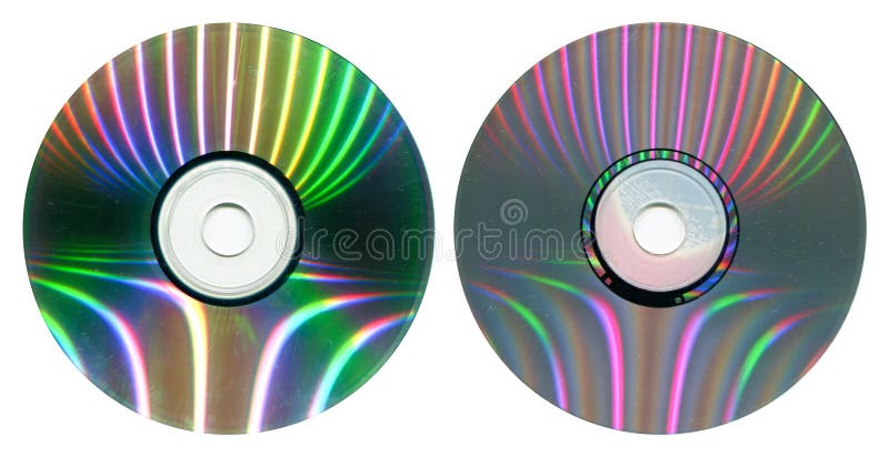 Scratched and Dusty Compact Disk CD or DVD, Isolated on a White ...