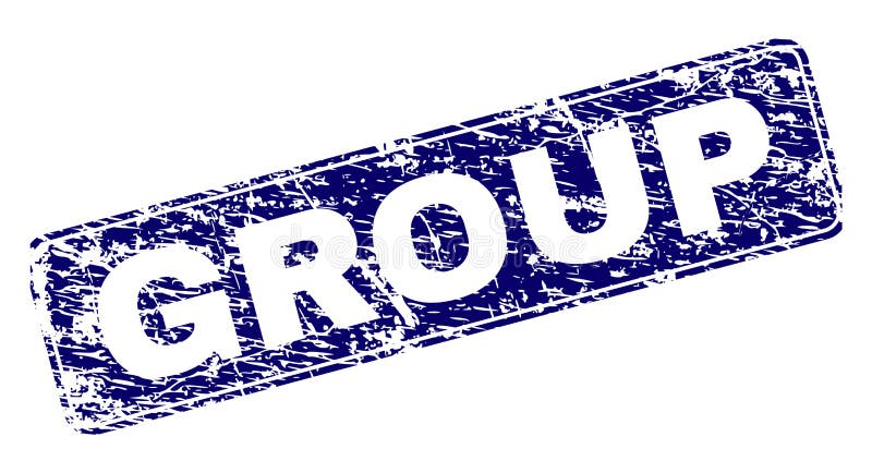 Scratched GROUP Framed Rounded Rectangle Stamp Stock Vector ...