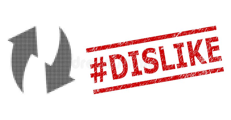 Scratched Hashtag Dislike Stamp and Halftone Dotted Refresh Stock ...