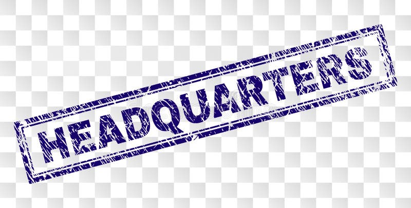 Scratched HEADQUARTERS Rectangle Stamp Stock Vector - Illustration of ...