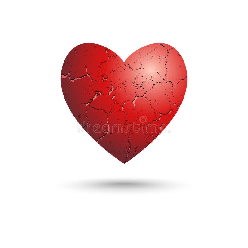 Scratched heart stock vector. Illustration of drawing - 56646135