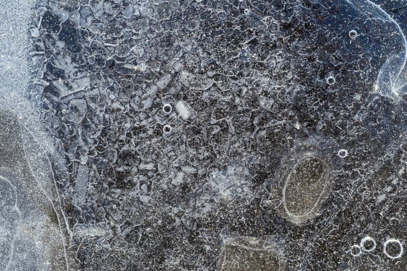 Scratched ice with bubbles stock photo. Image of bubbles - 50323310