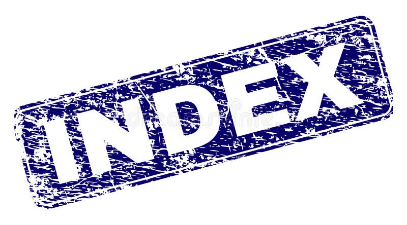 Scratched INDEX Framed Rounded Rectangle Stamp Stock Vector ...