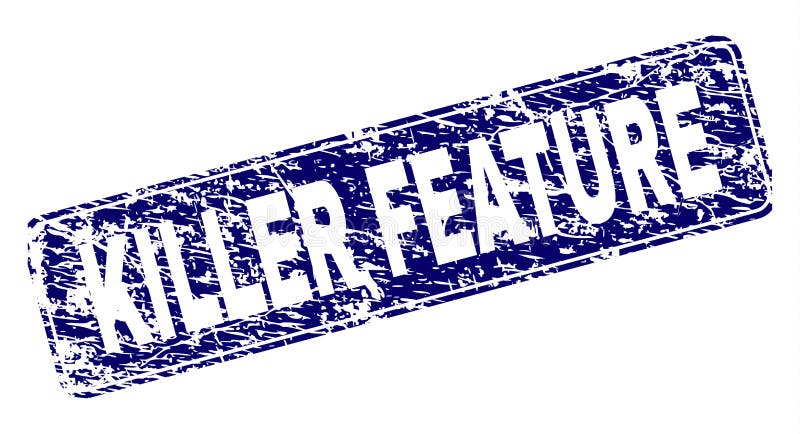 Scratched KILLER FEATURE Framed Rounded Rectangle Stamp Stock Vector ...
