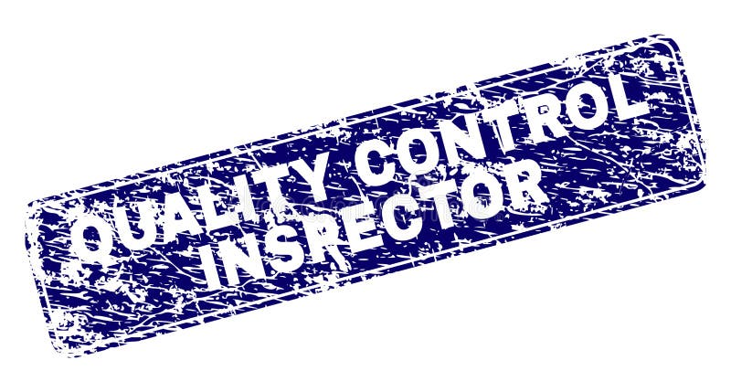 Scratched QUALITY CONTROL INSPECTOR Framed Rounded Rectangle Stamp ...