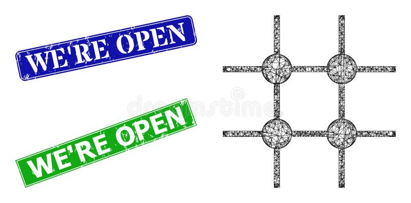 Scratched we Re Open Stamp Seals and Triangle Mesh Incomplete Grid ...