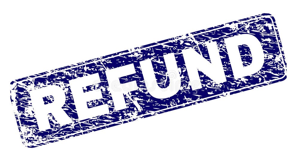 Scratched REFUND Framed Rounded Rectangle Stamp Stock Vector ...