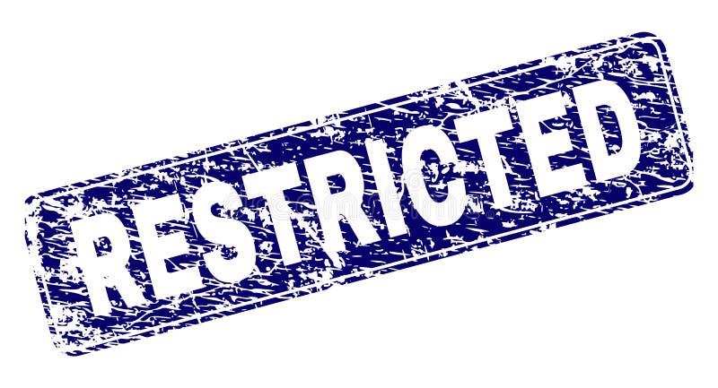 Scratched RESTRICTED Framed Rounded Rectangle Stamp Stock Vector ...