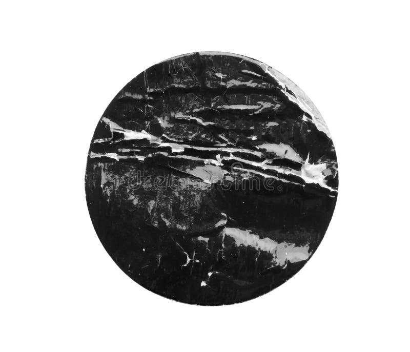 Scratched Round Paper Sticker Isolated on White Background Stock Photo ...