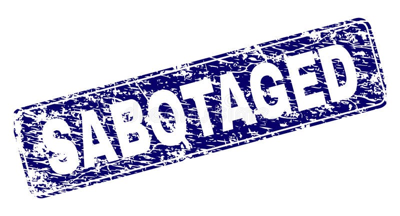 Scratched SABOTAGED Framed Rounded Rectangle Stamp Stock Vector ...