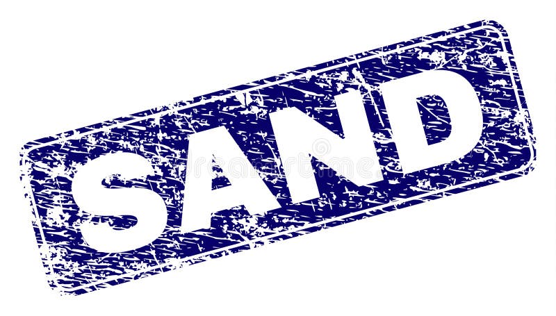 Grunge SAND Rectangle Stamp Stock Vector - Illustration of unclean ...