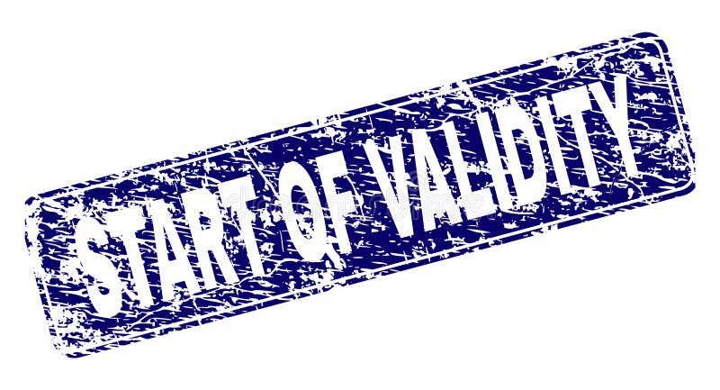 Scratched START of VALIDITY Framed Rounded Rectangle Stamp Stock Vector ...