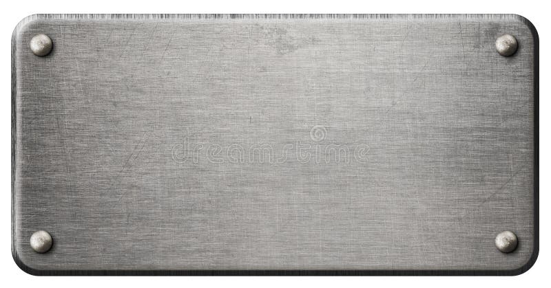 Scratched Steel Metal Plate Isolated with Clipping Path Stock Image ...