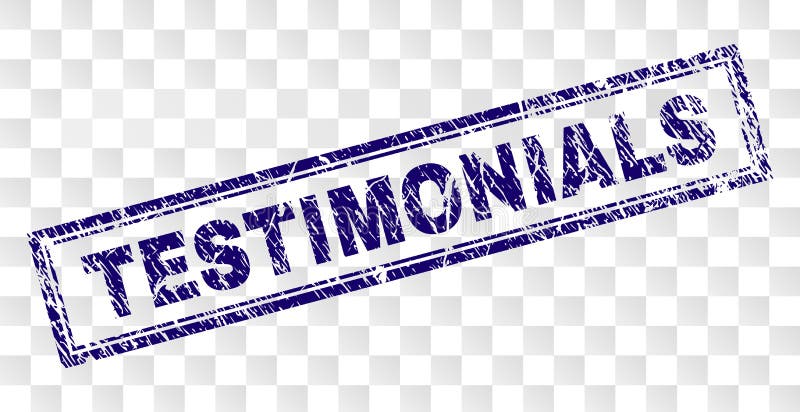 Scratched TESTIMONIALS Rectangle Stamp Stock Vector - Illustration of ...