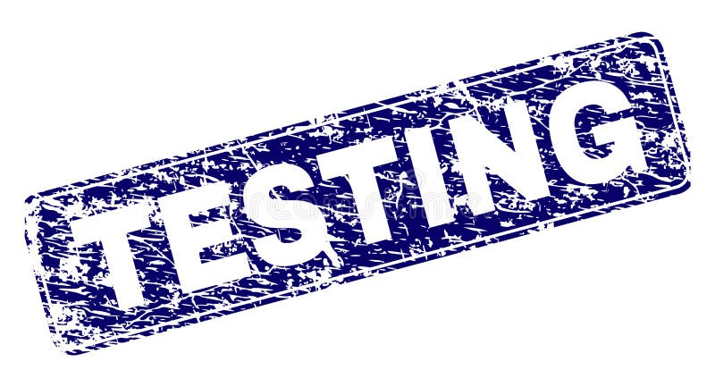 Scratched TESTING Rectangle Stamp Stock Vector - Illustration of ...
