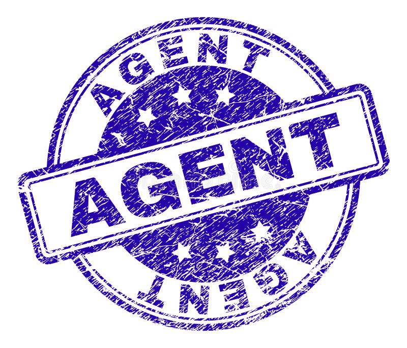 Scratched Textured AGENT Stamp Seal Stock Vector - Illustration of ...