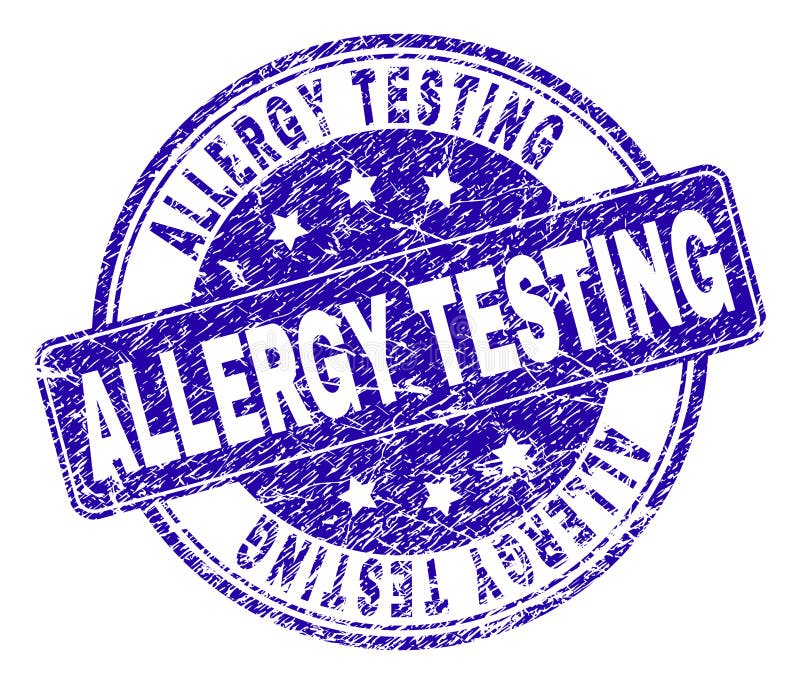 Scratched Textured ALLERGY TESTING Stamp Seal Stock Vector ...