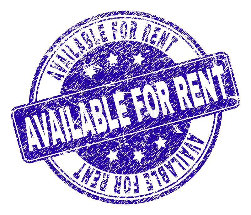 Scratched Textured AVAILABLE for RENT Stamp Seal Stock Vector ...