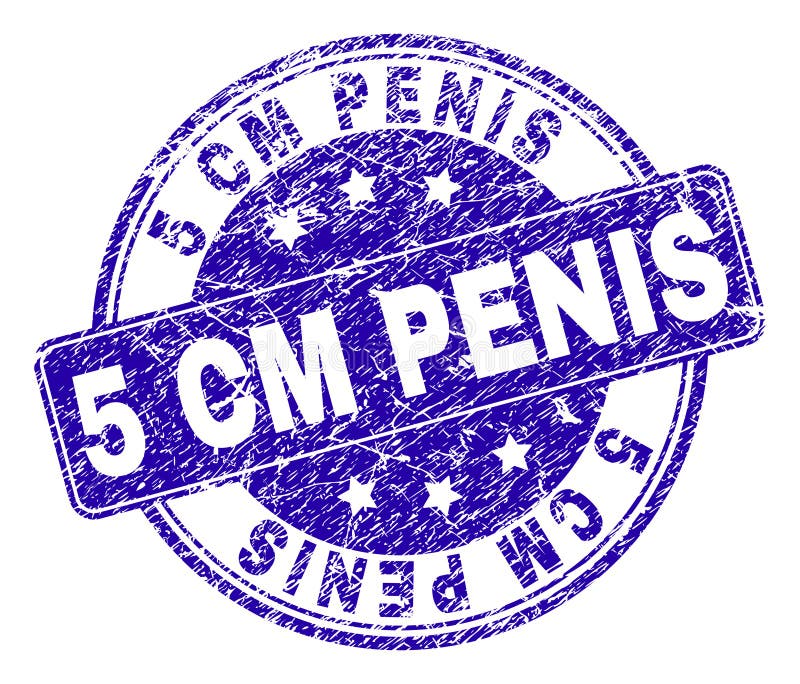 Scratched Textured 5 Cm Penis Stamp Seal Stock Vector Illustration Of