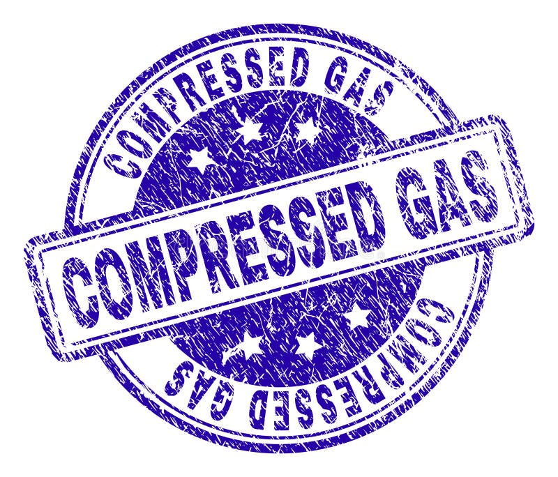 Scratched COMPRESSED GAS Framed Rounded Rectangle Stamp Stock Vector ...