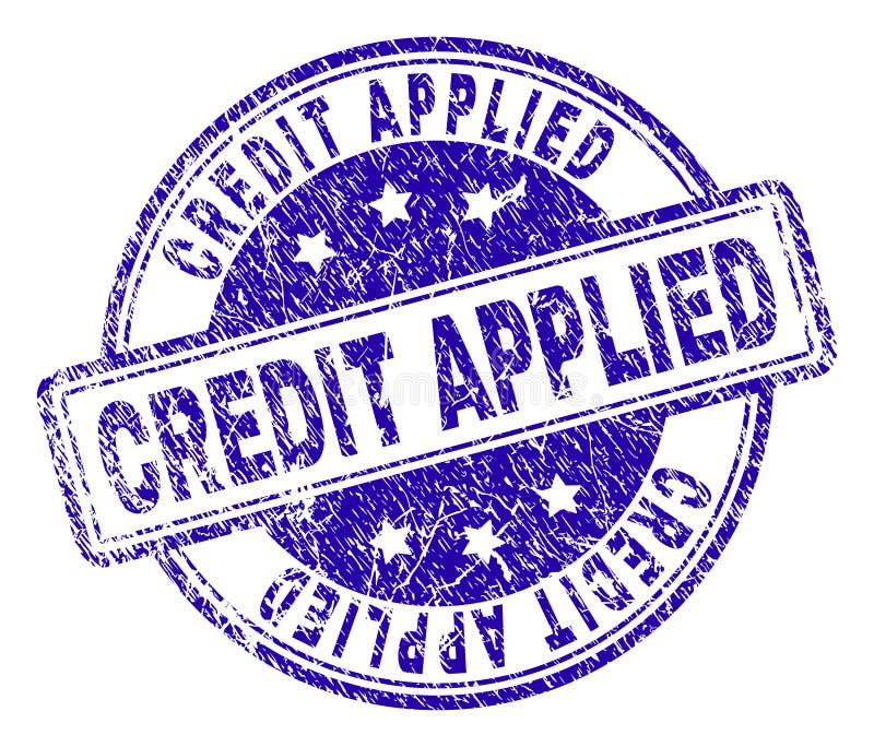 Scratched Textured CREDIT APPLIED Stamp Seal Stock Vector ...