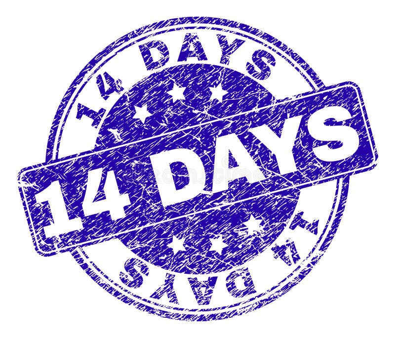 Scratched Textured 14 DAYS Stamp Seal Stock Vector - Illustration of ...