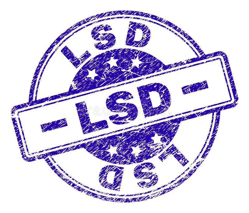 Scratched Textured LSD Stamp Seal Stock Vector - Illustration of acid ...