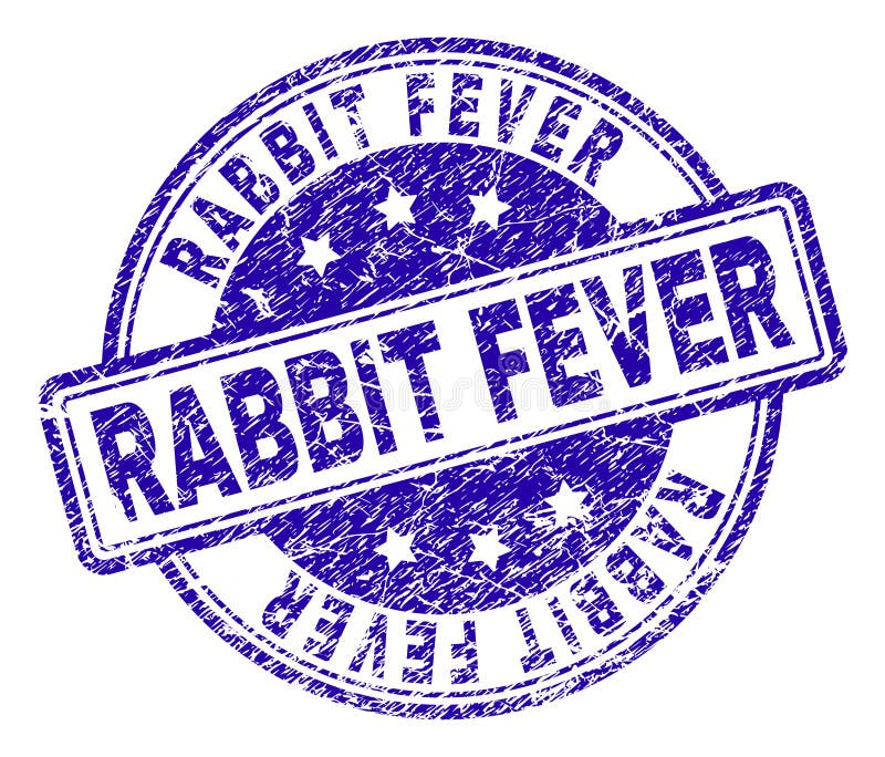 Scratched Textured RABBIT FEVER Stamp Seal Stock Vector - Illustration ...