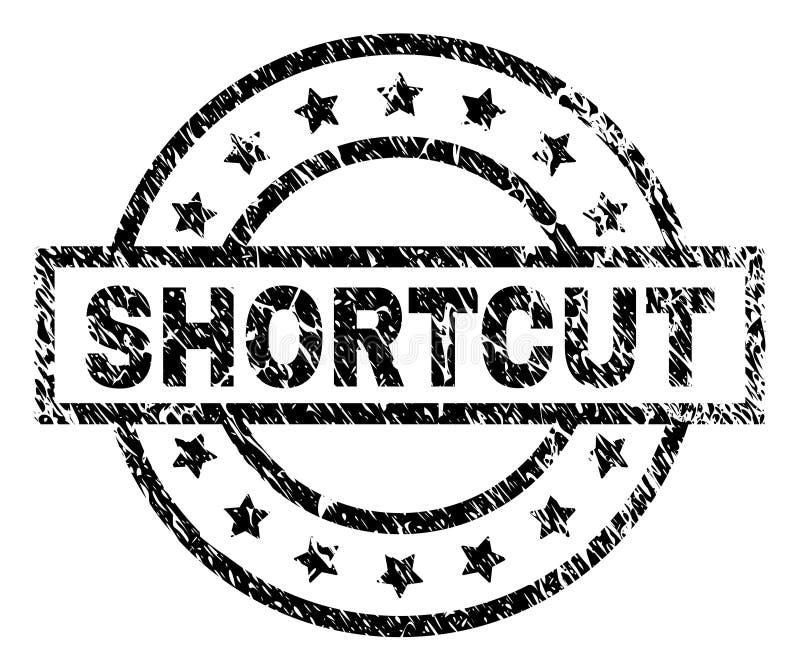 Scratched Textured Shortcut Stamp Seal Stock Vector Illustration Of