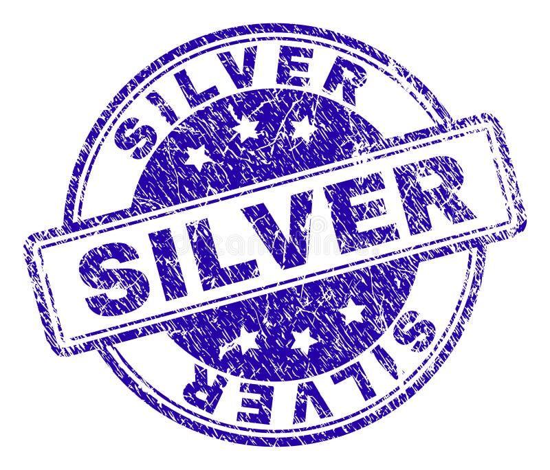 Scratched Textured SILVER Stamp Seal Stock Vector - Illustration of ...