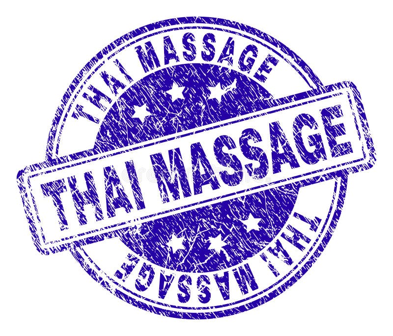 Scratched Textured THAI MASSAGE Stamp Seal Stock Vector - Illustration ...