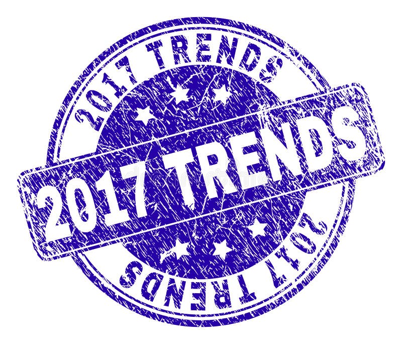 Scratched Textured 2017 TRENDS Stamp Seal Stock Vector - Illustration ...