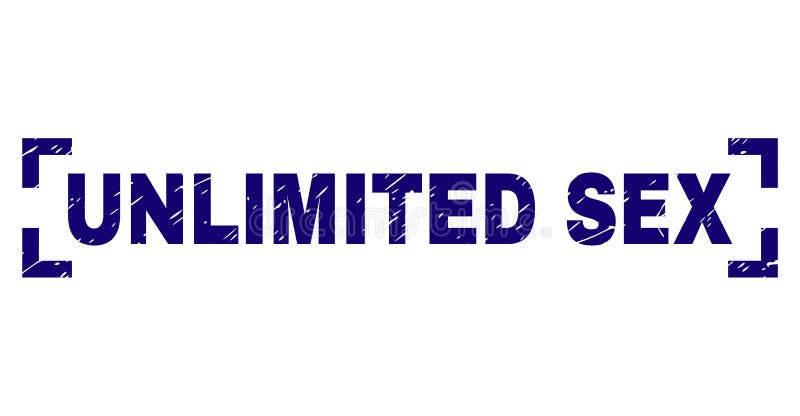 Scratched Textured Unlimited Sex Stamp Seal Between Corners Stock