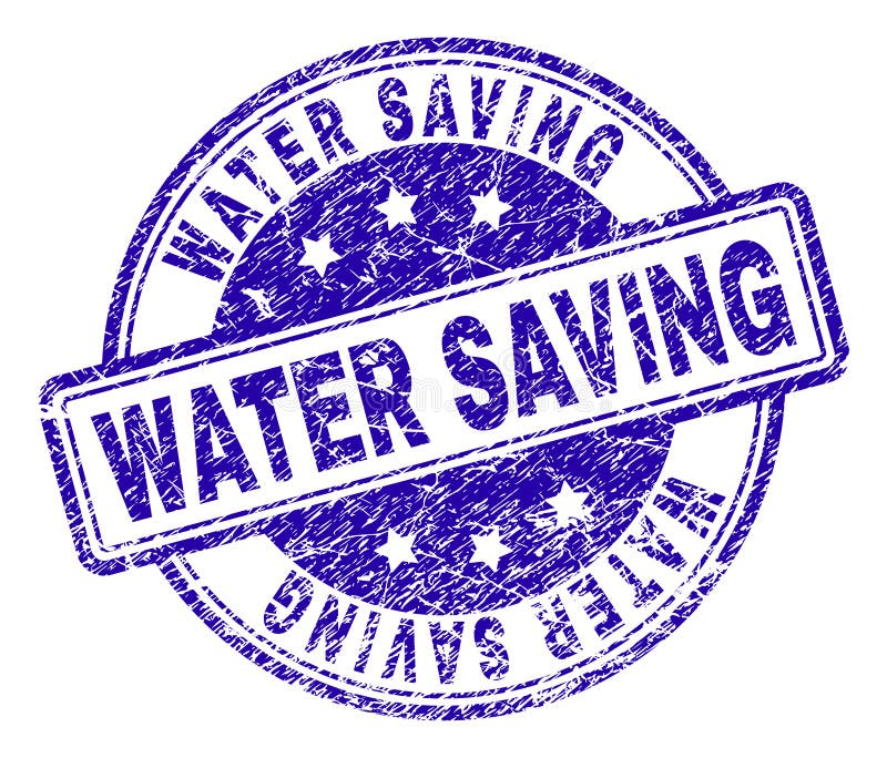 Scratched Textured WATER SAVING Stamp Seal Stock Vector - Illustration ...