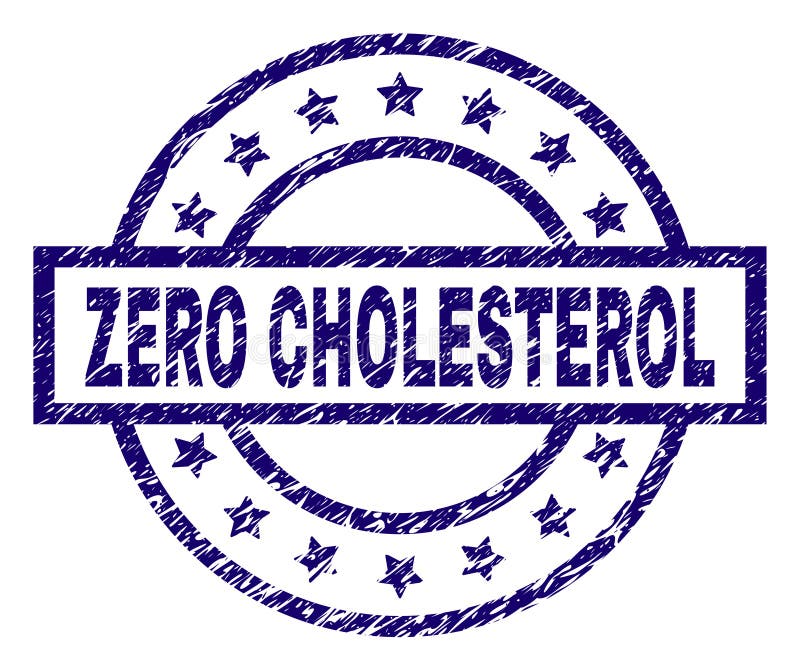 Scratched Textured ZERO CHOLESTEROL Stamp Seal Stock Vector ...