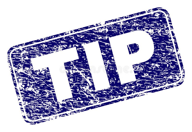 Scratched TIP Framed Rounded Rectangle Stamp Stock Vector ...