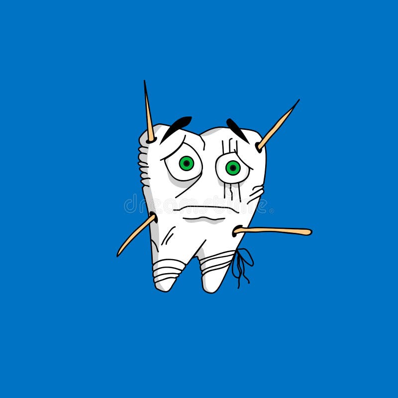 Scratched tooth stock vector. Illustration of scratches - 56561671