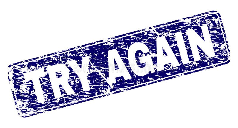 Scratched TRY AGAIN Framed Rounded Rectangle Stamp Stock Vector ...