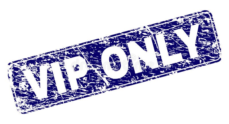 Scratched VIP only Framed Rounded Rectangle Stamp Stock Vector ...