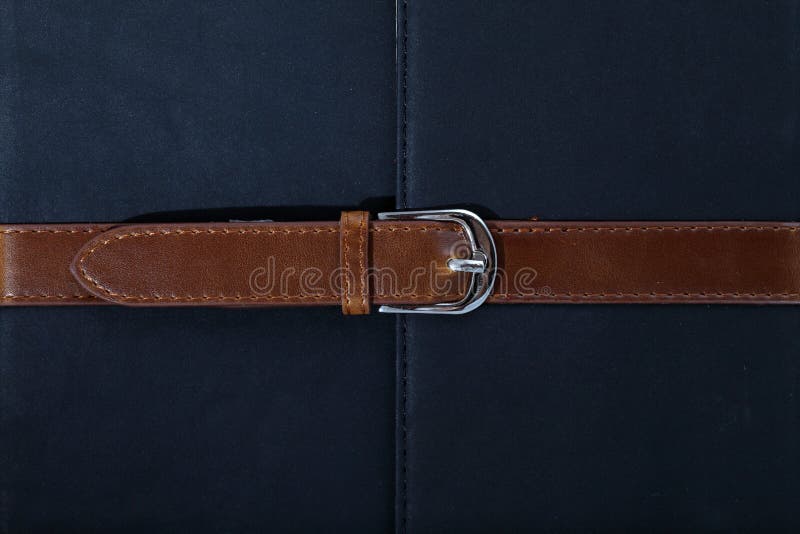Leather Belt with Metal Buckle Stock Image - Image of fashion, rawhide ...