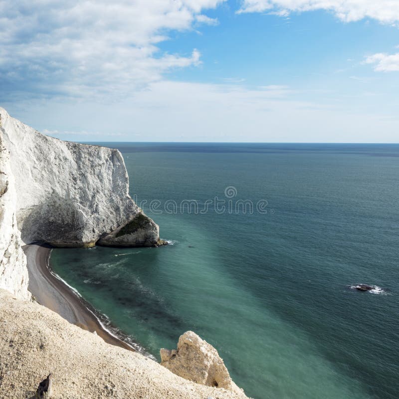 White Cliffs at Isle of White Stock Photo - Image of landscape, island ...