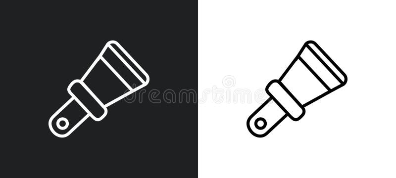 Scratcher Tool Outline Icon in White and Black Colors. Scratcher Tool ...