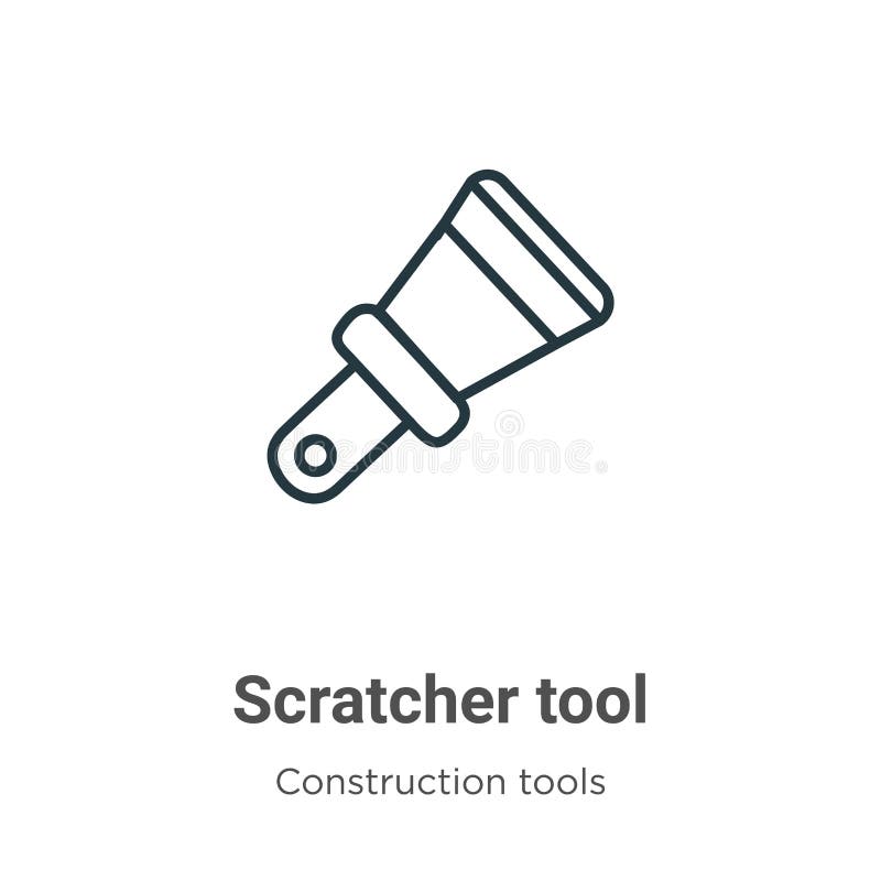 Scratcher Tool Outline Vector Icon. Thin Line Black Scratcher Tool Icon ...
